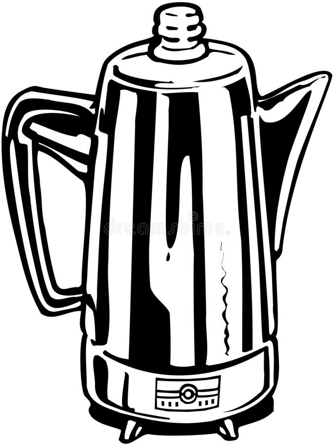 Coffee Percolator, Maker, Moka Ico Stock Vector - Illustration of sign ...