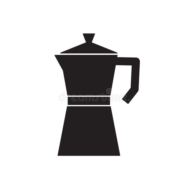 Coffee Percolator, Maker, Moka Ico Stock Vector - Illustration of sign ...
