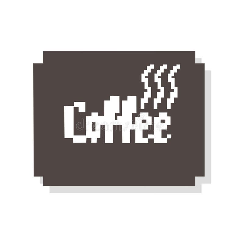 Coffee pixel art symbol stock vector. Illustration of drink - 352754623