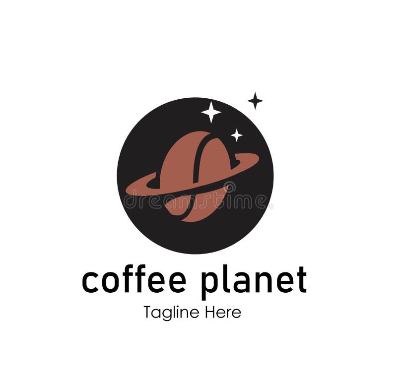 Coffee Planet Logo Premium Vector | Planet Coffee Logo Template