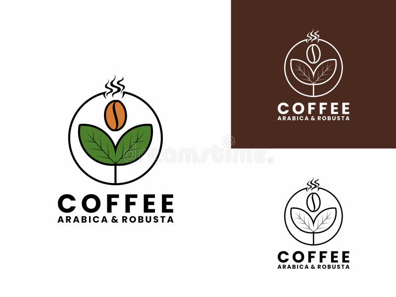 Coffee Plant Logo Design. Growth Coffee Logo Design Template Stock ...