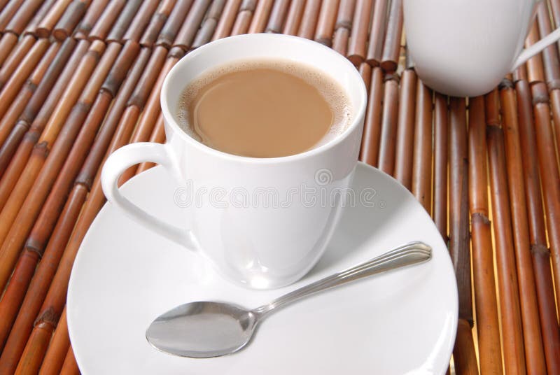 Coffee, plate and spoon stock image. Image of plate, snack - 80405037