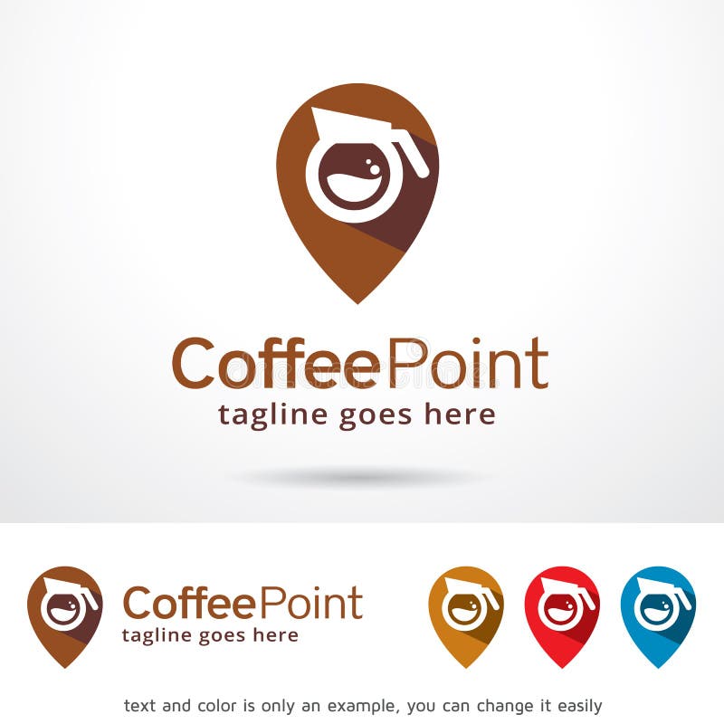 Coffee Point Location Logo Template Design Vector Stock Vector ...