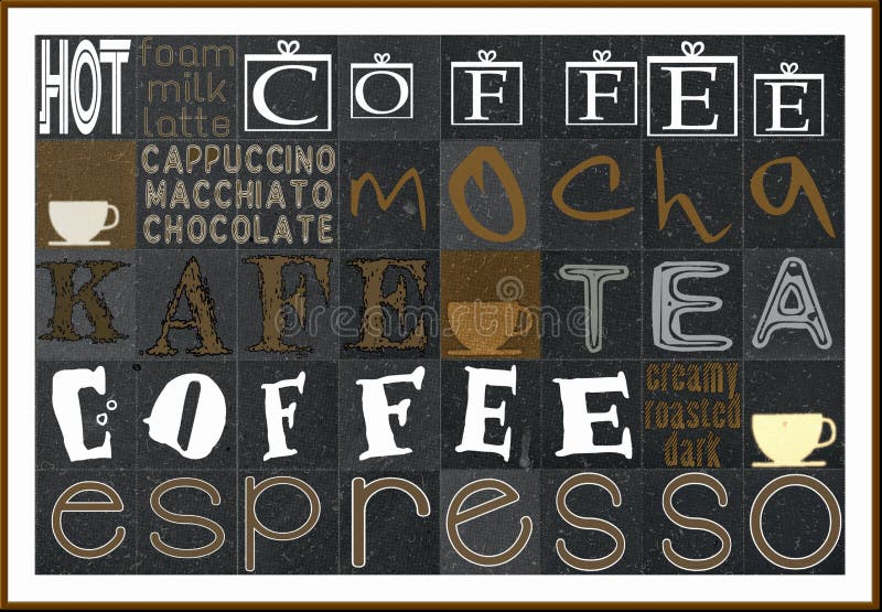 Coffee poster stock illustration. Illustration of cafeteria - 104891050