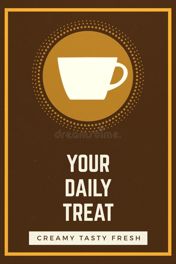 Coffee poster stock illustration. Illustration of cafeteria - 106178048
