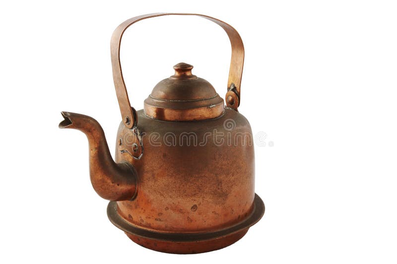 Coffee pot stock image. Image of metal, copper, cafe, isolated - 1085273