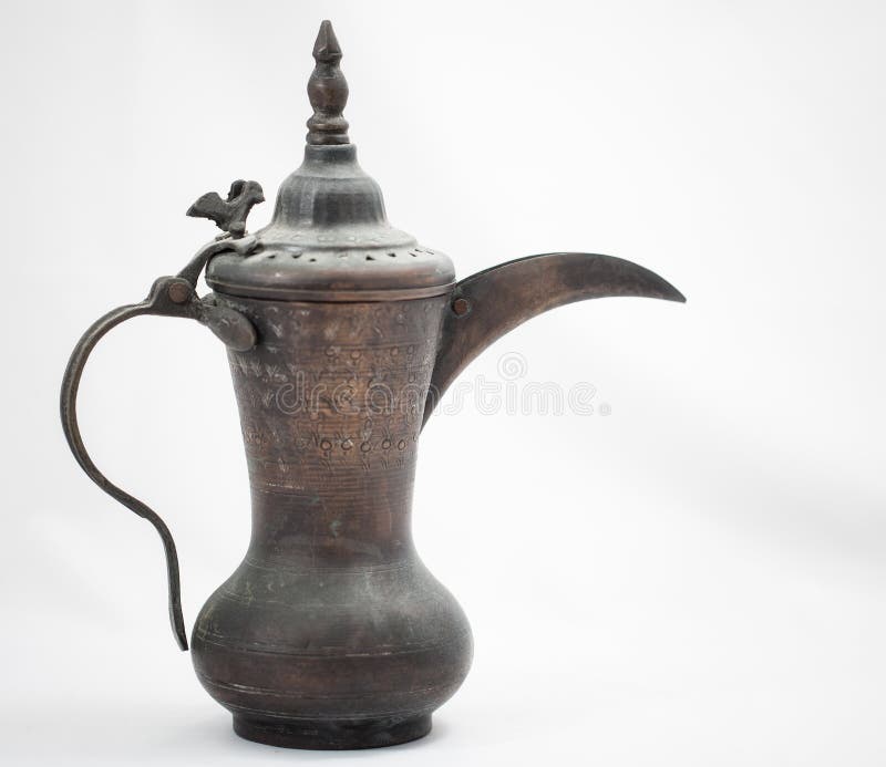 Arabic coffee pot stock image. Image of brass, golden - 8231561