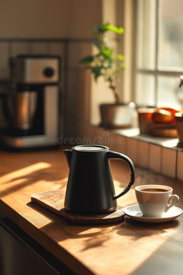 Coffee Pot with Cup stock image. Image of household - 378322249