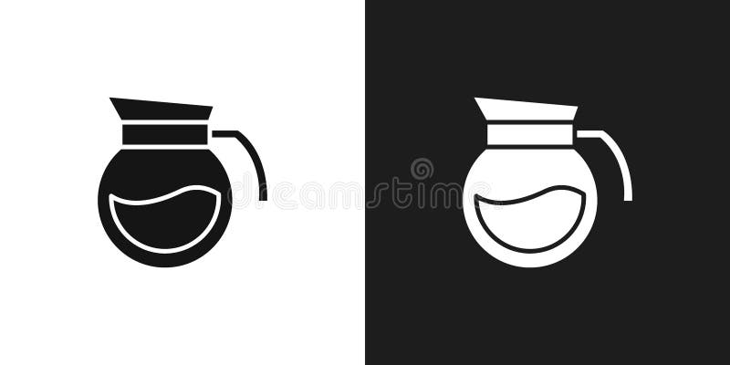 Coffee Pot Icon Logo Set Vector Stock Vector - Illustration of retro ...