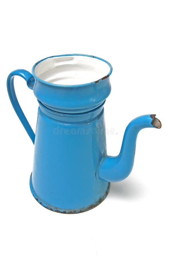 Coffee pot madam blue stock photo. Image of drink, household - 11373776