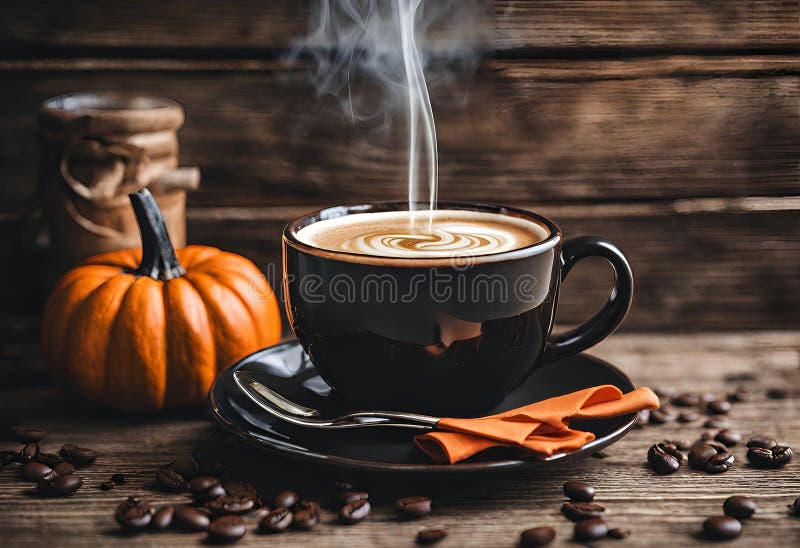 Coffee Potions on Rustic Wood: Halloween Special Stock Illustration ...