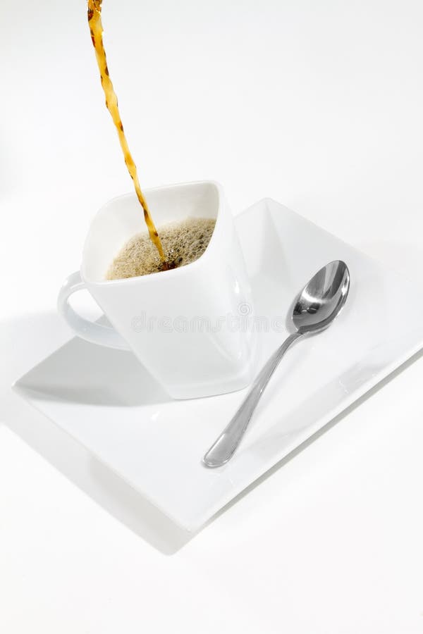 Coffee pour with spoon stock image. Image of silver, coffee - 29263909