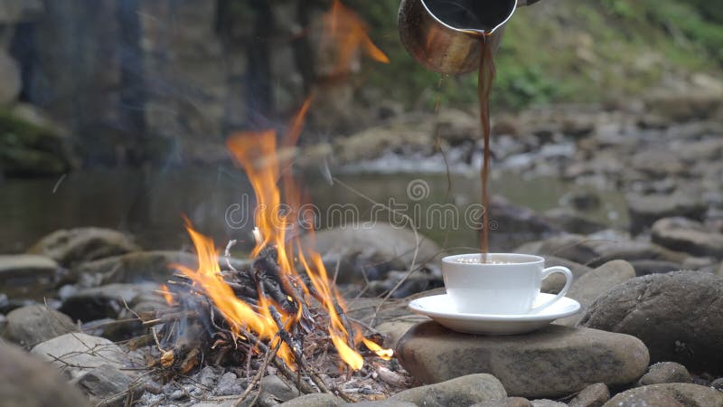 Coffee is Poured into a Cup from a Coffee Maker Stock Footage - Video ...