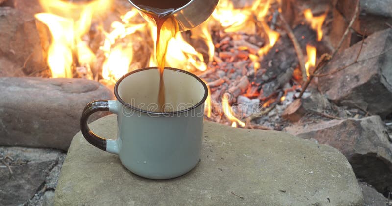 Coffee is Poured into a Mug from a Coffee Maker Stock Video - Video of ...