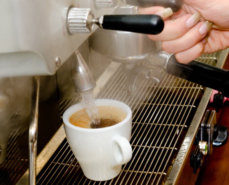 Coffee pouring stock image. Image of pour, manicure, hands - 21921013