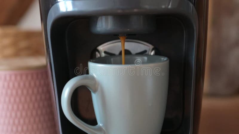 Coffee Pouring into the Cup from Coffee Machine Stock Video - Video of ...