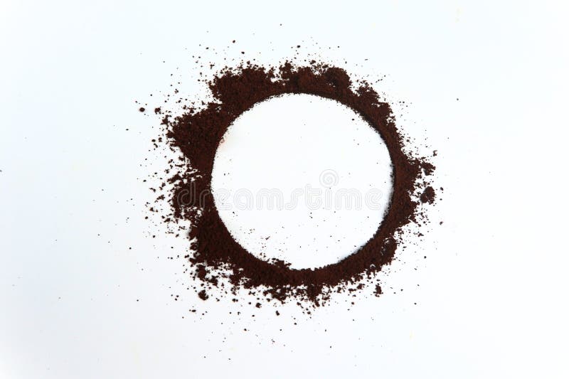 Coffee Powder Circle Isolated on White Background Stock Illustration ...