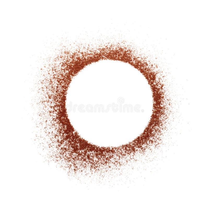 Coffee Powder Circle on White Background Stock Photo - Image of ...