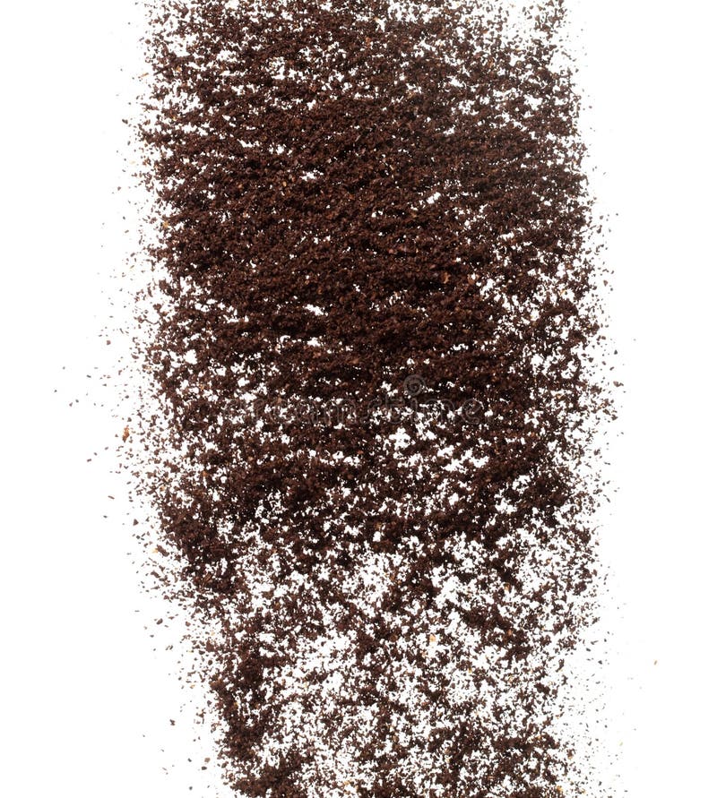 Coffee Powder Fall Down Pour in Wooden Bowl, Coffee Crushed Float ...