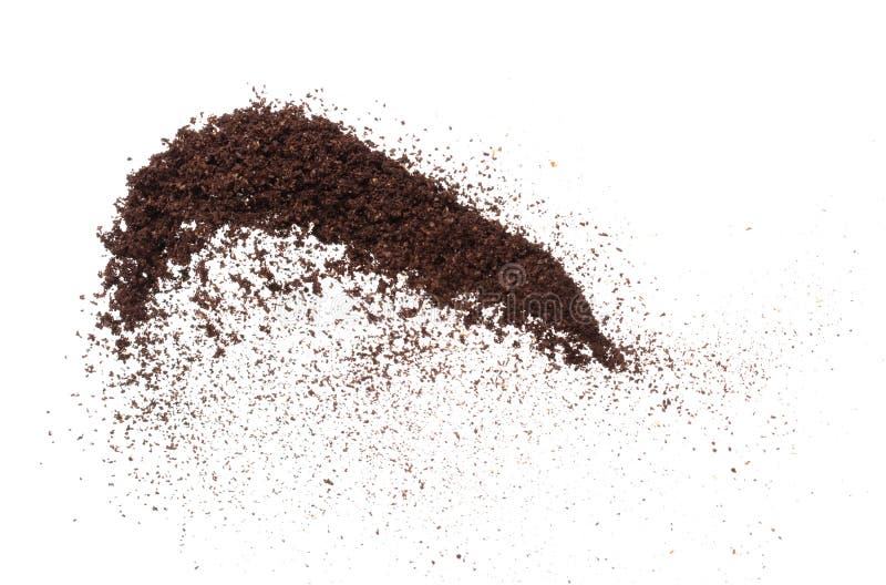 Coffee Powder Fall Down Pour in Wooden Spoon, Coffee Crushed Float ...