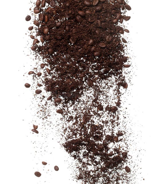 Coffee Powder Mix Bean Fall Down Pour in Group, Coffee Crushed Mix Seed ...
