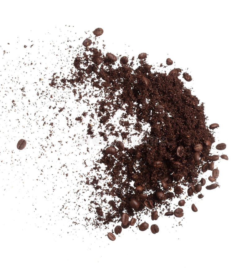 Coffee Powder Fly Explosion, Coffee Crushed Ground Float Pouring, Wave ...