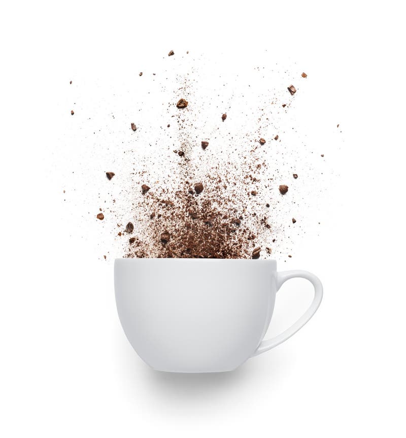 Coffee Powder Burst from Coffee Bean Stock Image - Image of dark ...