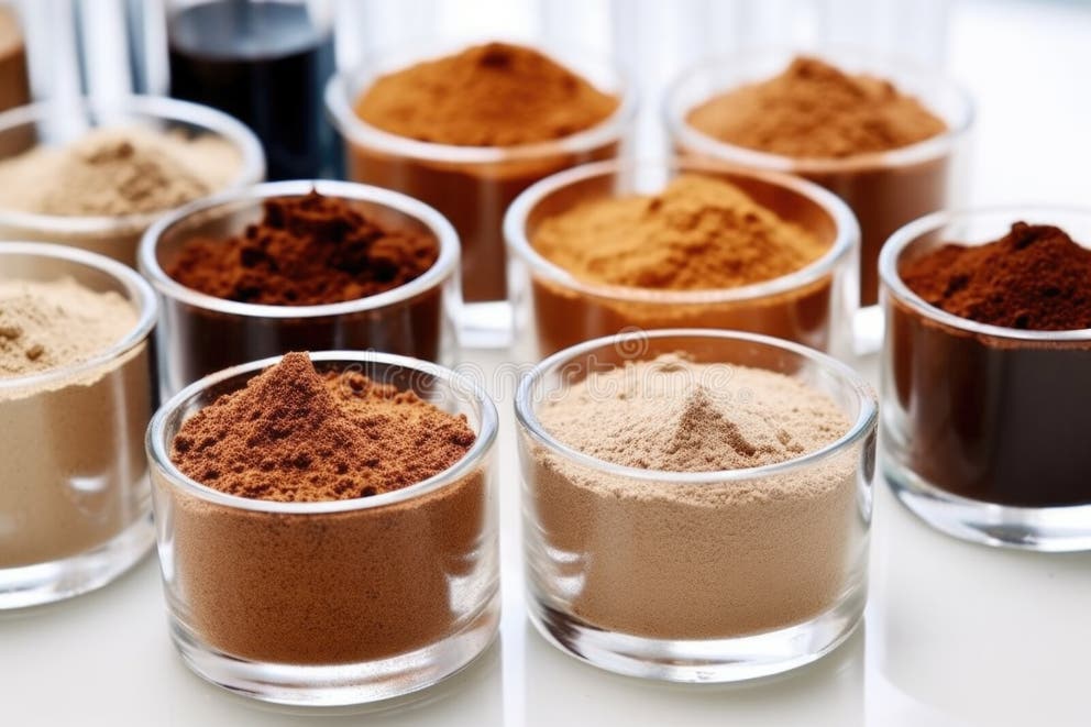 Coffee Powder Test Samples on a Laboratory Table Stock Image - Image of ...