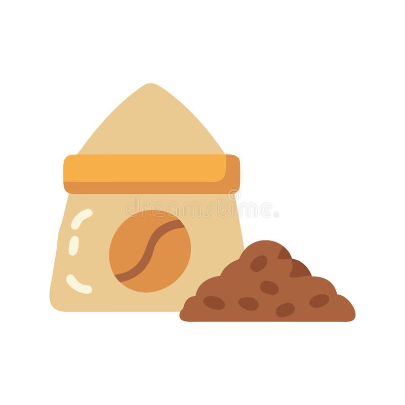 Coffee Powder Vector Ingredient Design Stock Vector - Illustration of ...