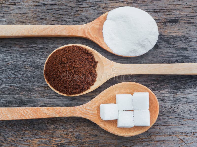 Coffee and Powdered Milk with Sugar Cubes Stock Photo - Image of ...