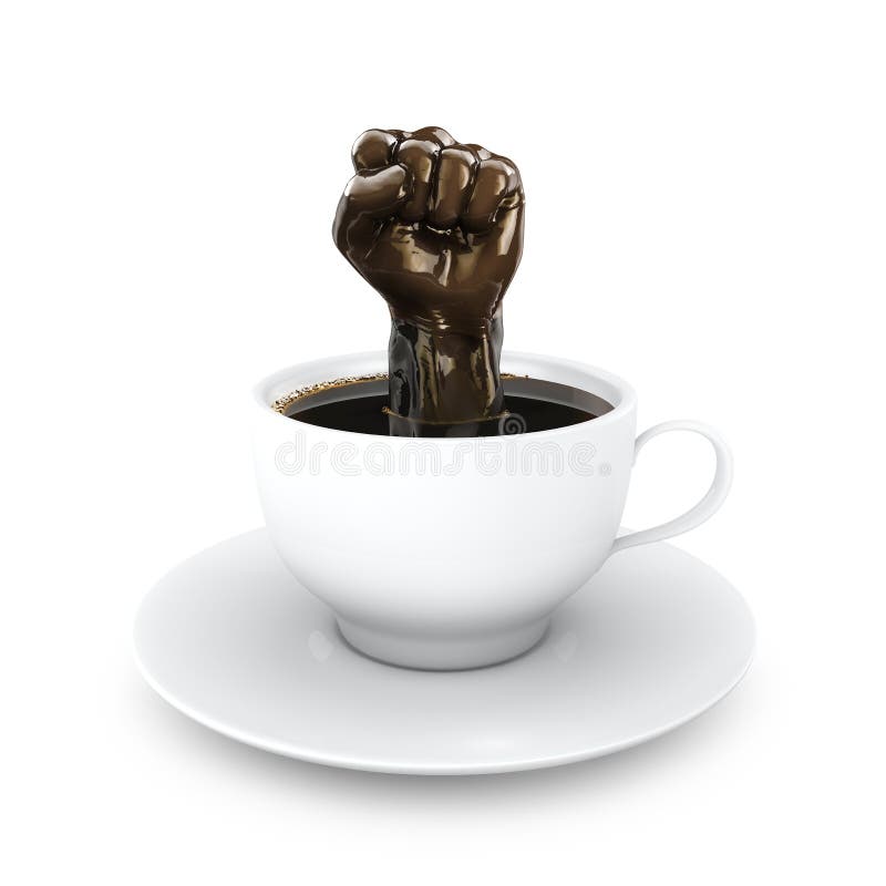 Coffee power to the people stock illustration. Illustration of ...