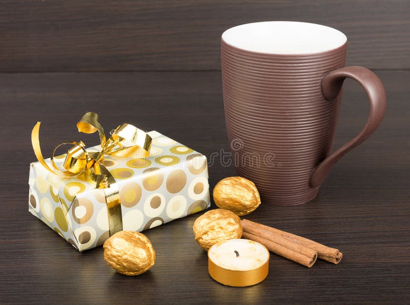 Coffee and present stock image. Image of cappuccino, fire - 48143635