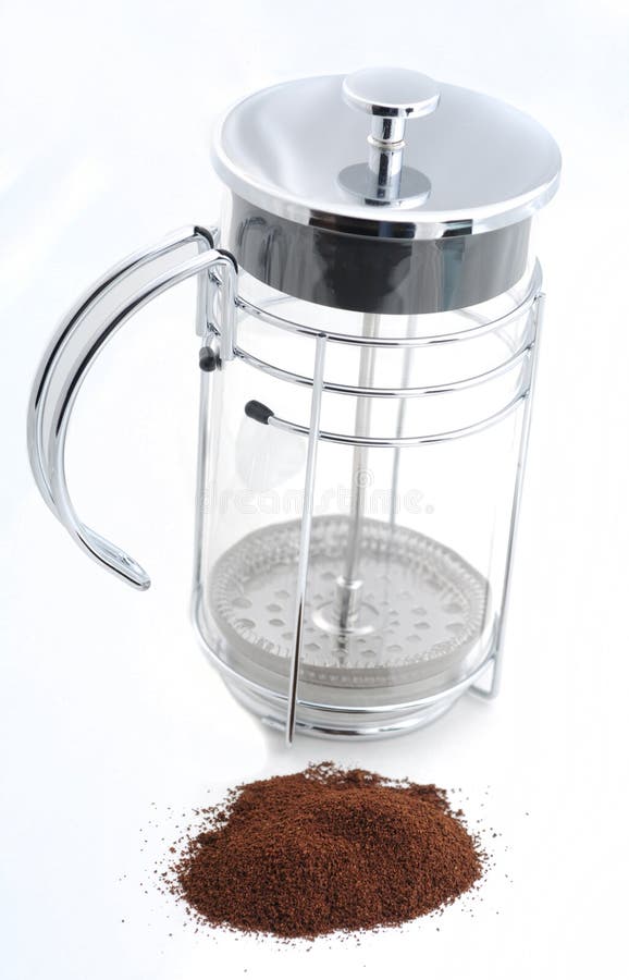 Coffee Press with Ground Coffee Stock Image - Image of caffeine, drink ...