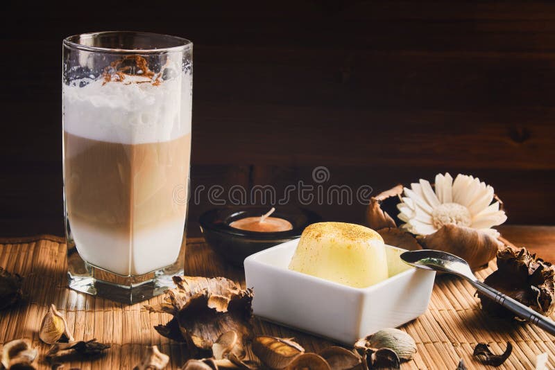 Coffee and pudding stock image. Image of beverage, inspiration - 123393339