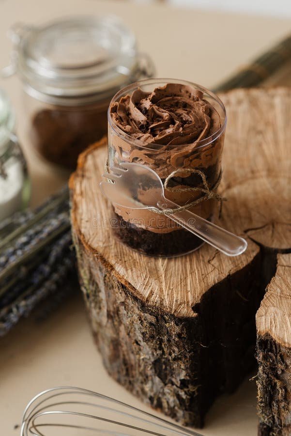 Coffee Pudding and Wood Cut Close Up Wood Texture Stock Image - Image ...