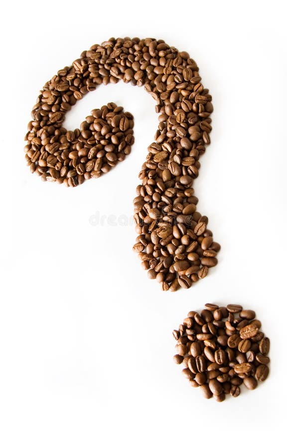 Coffee question mark stock photo. Image of breakfast - 15024728