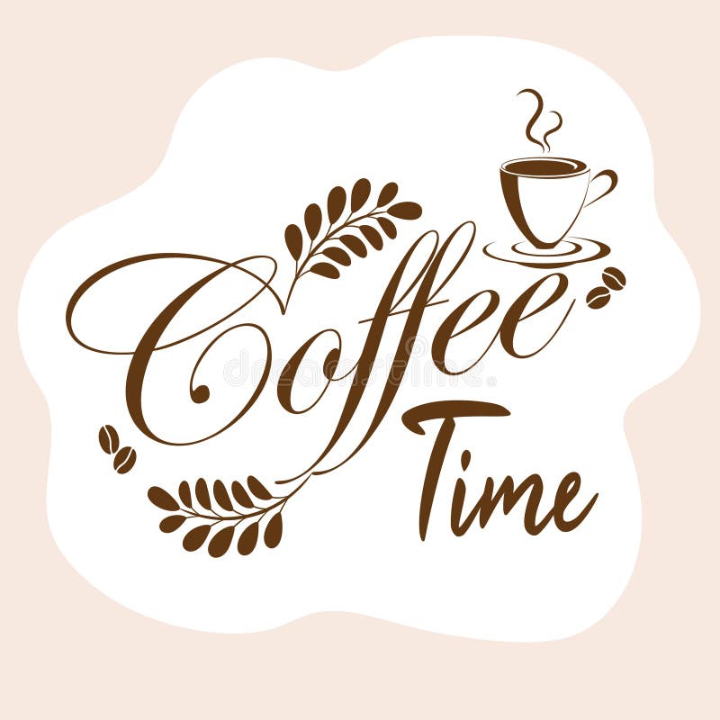 Coffee Quote Design with a Cup. Coffee Calligraphy Print for Tshirt ...