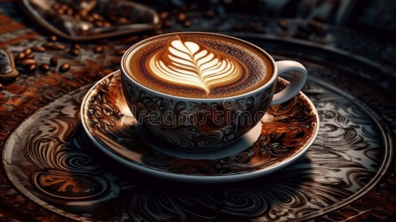 Coffee Realistic Photography Generative AI Stock Illustration ...