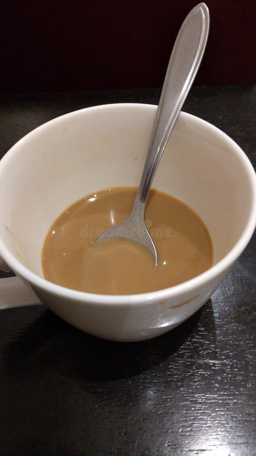 The Coffee that Remains after Drinking Stock Image - Image of cool ...