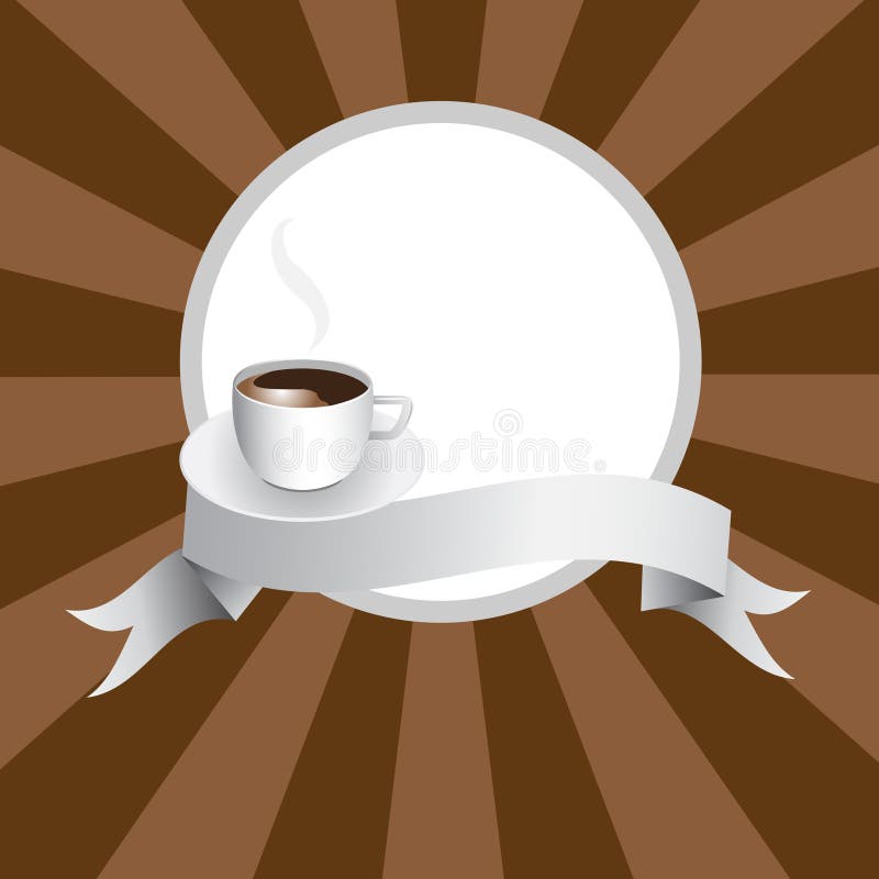 Coffee and ribbon stock illustration. Illustration of espresso - 51604348