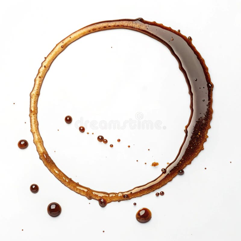 Coffee Ring Isolated on Transparent Background Stock Illustration ...