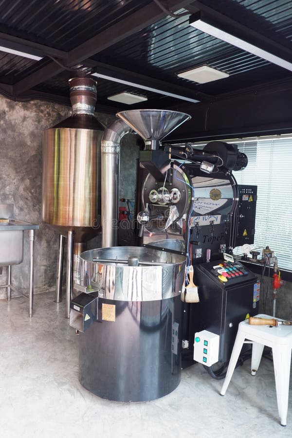 Coffee roaster machine stock image. Image of concept - 216053645