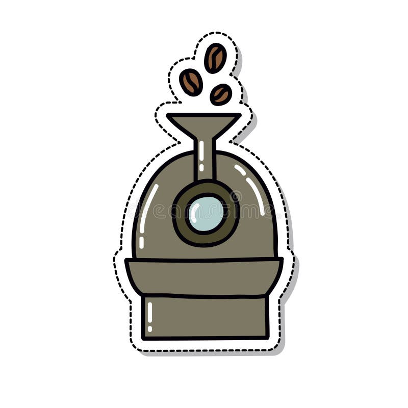 Coffee Roaster Machine Doodle Icon, Vector Illustration Stock ...