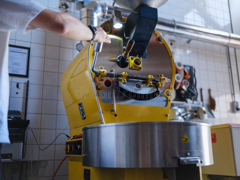 Coffee Roaster Operating Machine Controls Stock Image - Image of coffee ...