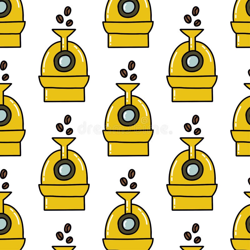 Coffee Roaster Machine Doodle Icon, Vector Illustration Stock Vector ...