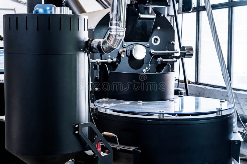 Coffee Roasting Machine on a Coffee Making Production Stock Image ...