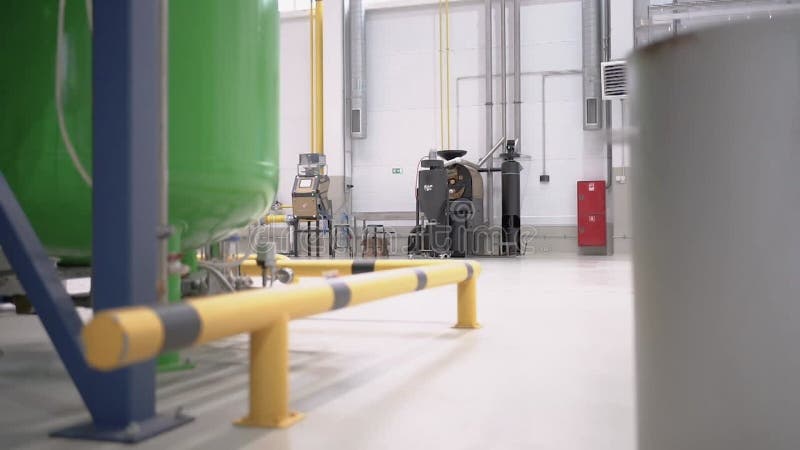 At a Coffee Roasting Plant. the Machine is in the Process of Roasting ...