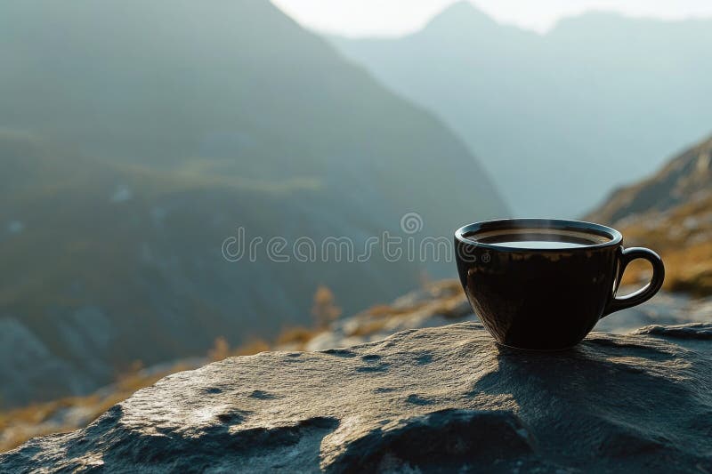 Coffee on Rock stock image. Image of beverage, nature - 388084035