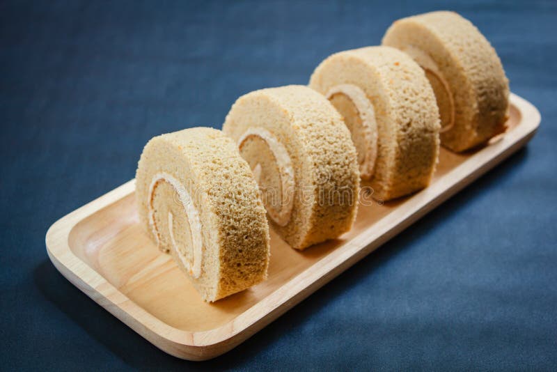 Coffee roll cake. stock image. Image of delicious, texture - 119930525