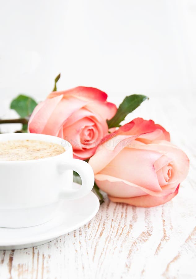 Coffee and roses stock image. Image of espresso, bouquet - 29104789